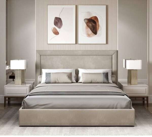 SNG Assam Teak Wood and Plywood - Luxury Bed (Cushioning Design 6)